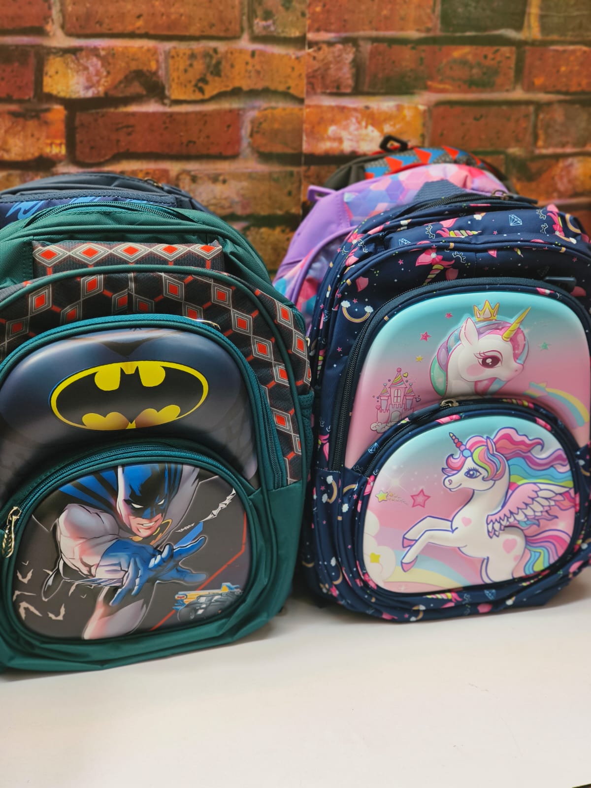 15inch Premium 3D Characters Backpacks ( For KG to 1st Std Kids ...